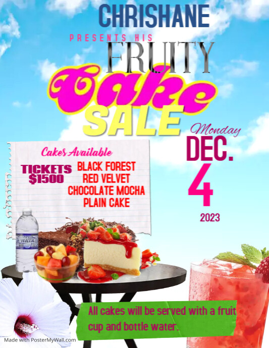 Cake Sale Flyer Template | PosterMyWall