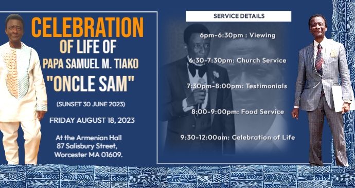 Copy of celebration of life on "Uncle Sam" flyer | PosterMyWall