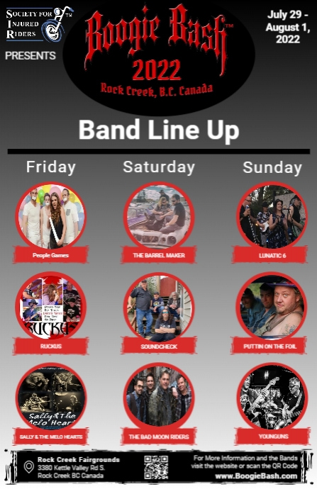 Revised BB Bands Lineup 2022 | PosterMyWall