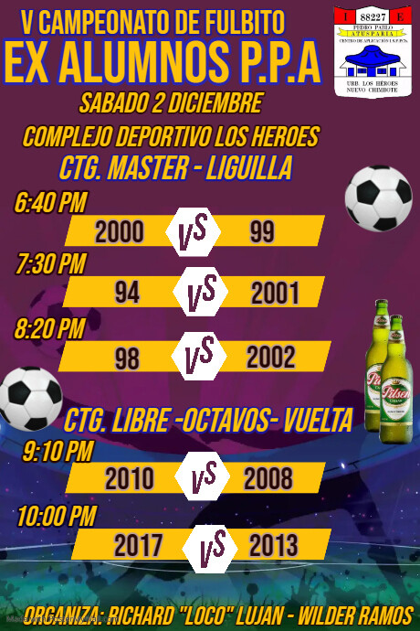 Football Match Timing Post | PosterMyWall