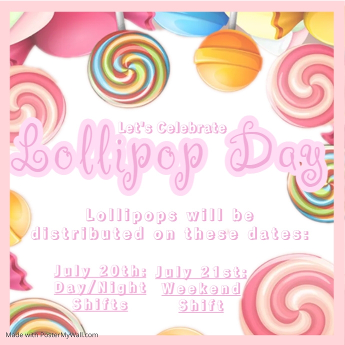 national lollipop day | PosterMyWall