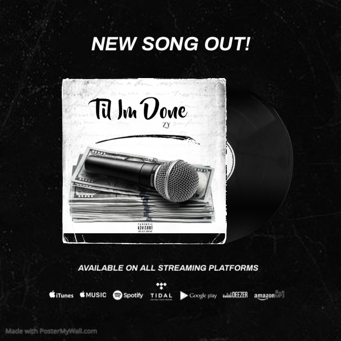 Copy of "New Single" NEW ALBUM RELEASE OUT Now | PosterMyWall