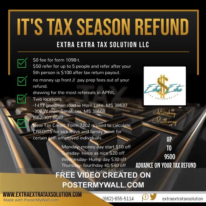 Copy of Tax Refund Tax Agency Ad Instagram Video | PosterMyWall