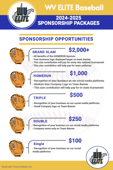 White and Green Sponsorship Poster | PosterMyWall