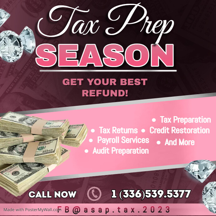 Pink Tax Season Flyer, Tax Flyer Template, Ta | PosterMyWall