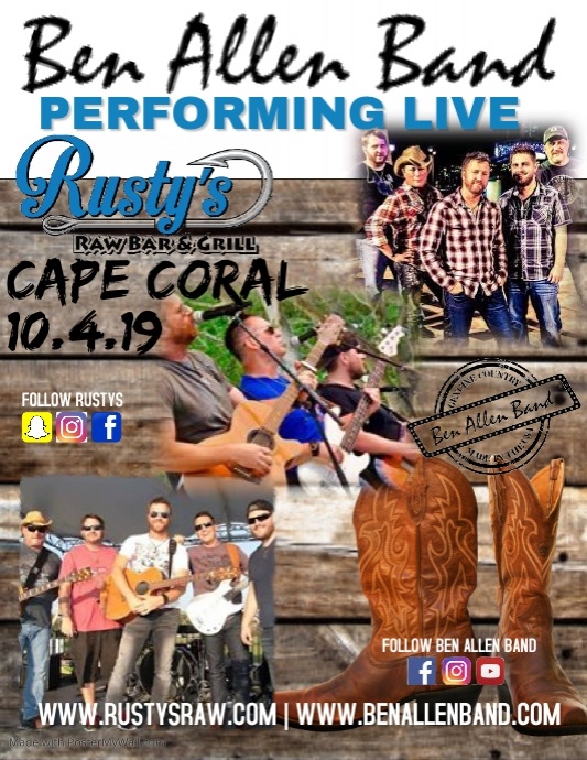 Copy of Copy of BEN ALLEN BAND 1 | PosterMyWall