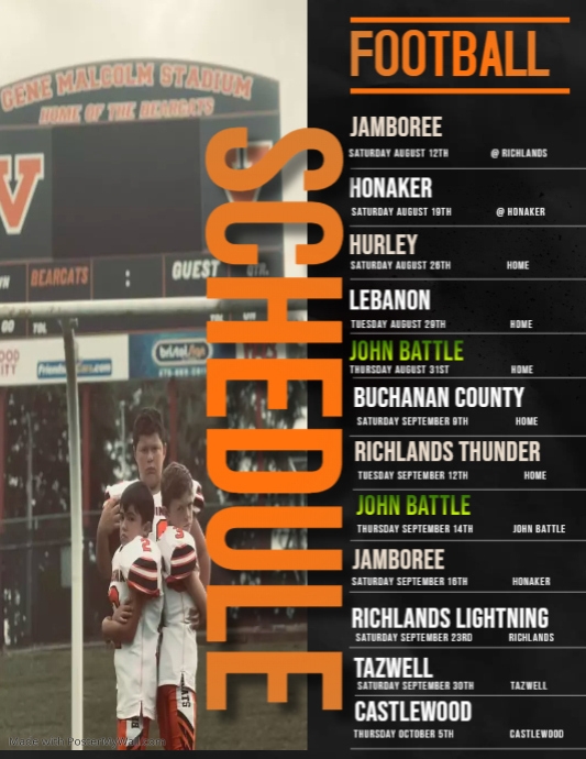 Bearcats Schedule | PosterMyWall