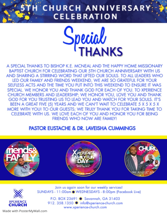 Copy of Church Anniversary Flyer (4) | PosterMyWall