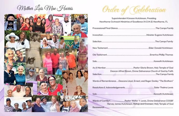 Obituary - HARRIS and DONLEY 4 | PosterMyWall