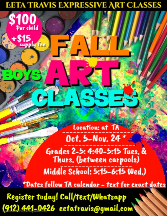 TA Fall Art Classes | PosterMyWall