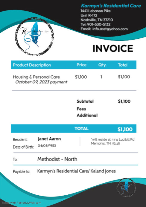 Invoice Neon Design | PosterMyWall