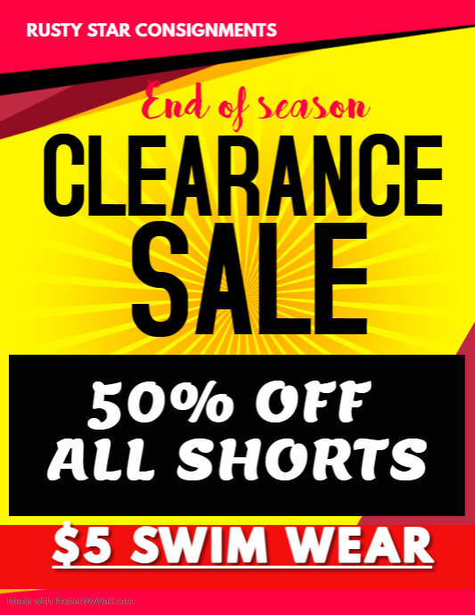 Clearance Sale Flyer | PosterMyWall
