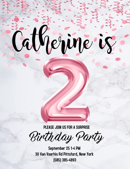2nd birthday Template | PosterMyWall