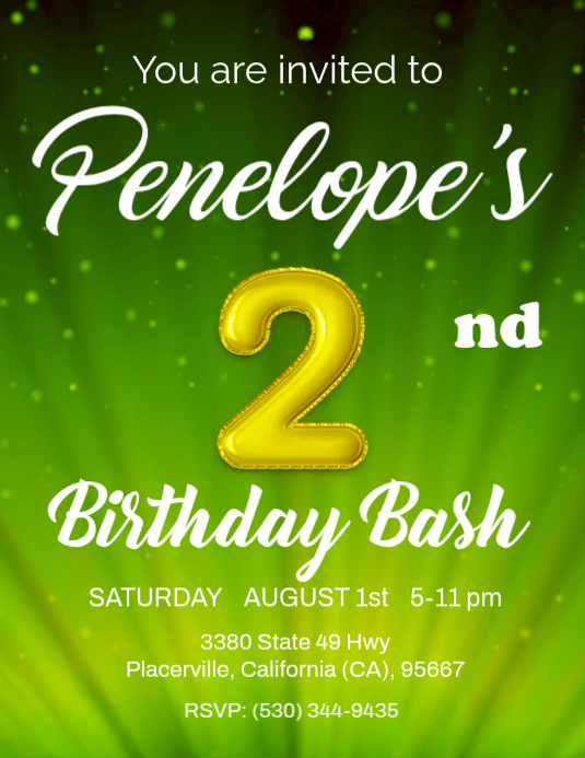Copy of 2nd birthday | PosterMyWall