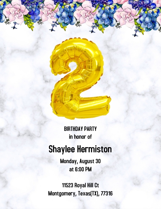 Copy of 2nd birthday | PosterMyWall