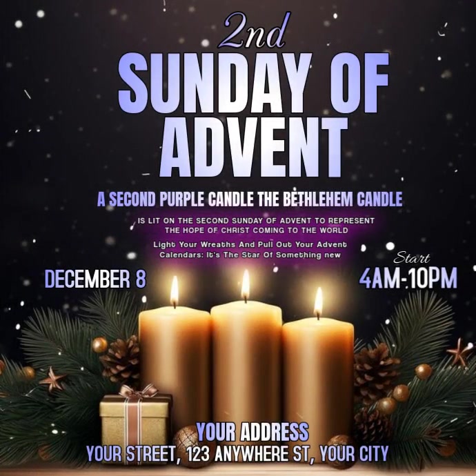 Copy of 2nd Sunday Of Advent | PosterMyWall
