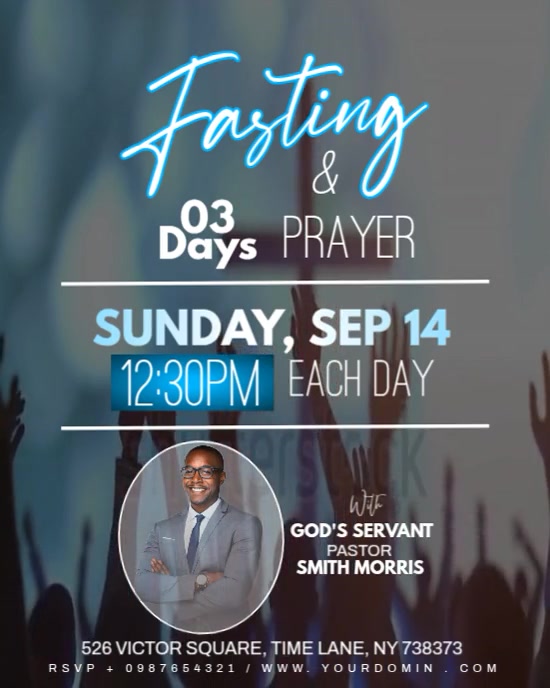 Plantilla de 3 days fasting Prayer | PosterMyWall
