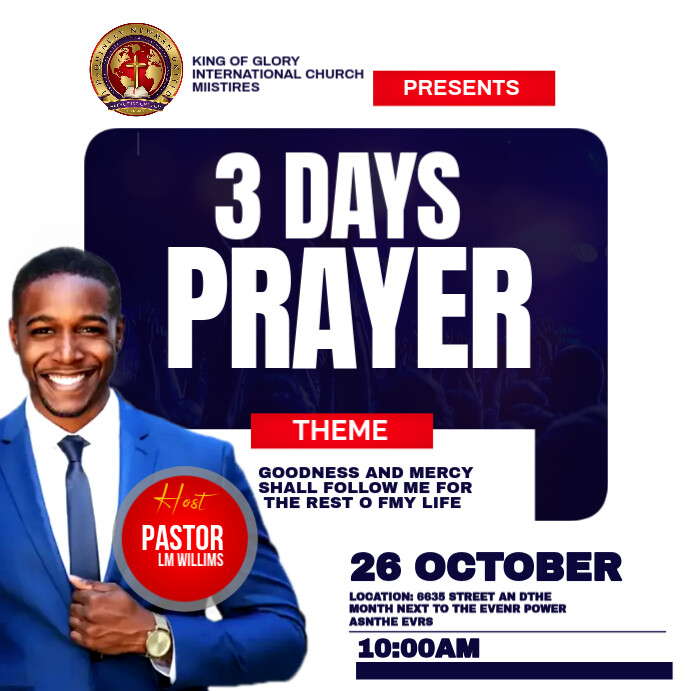 3 days of prayer Template | PosterMyWall