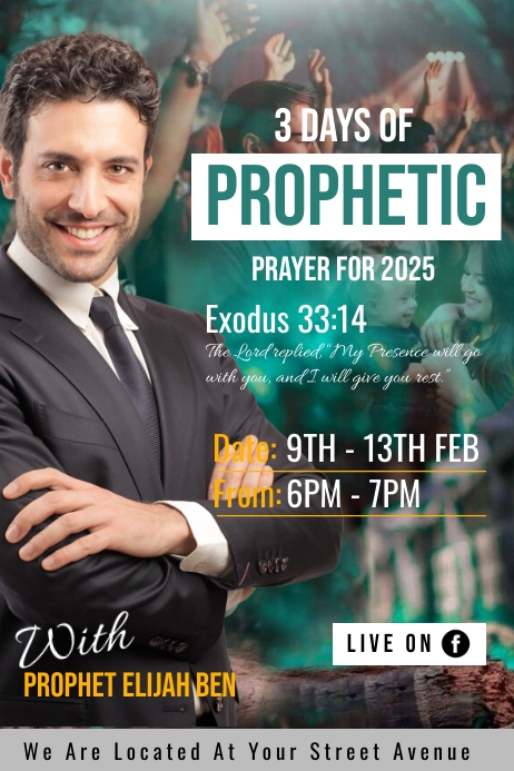 3 Days Prophetic Prayer Template | PosterMyWall