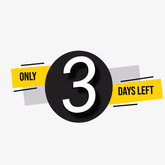 3 DAYS TO GO Promotional Event Design Template | PosterMyWall