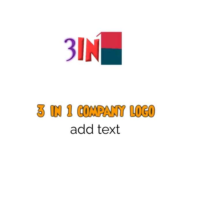 3 in 1 letter company logo design template | PosterMyWall