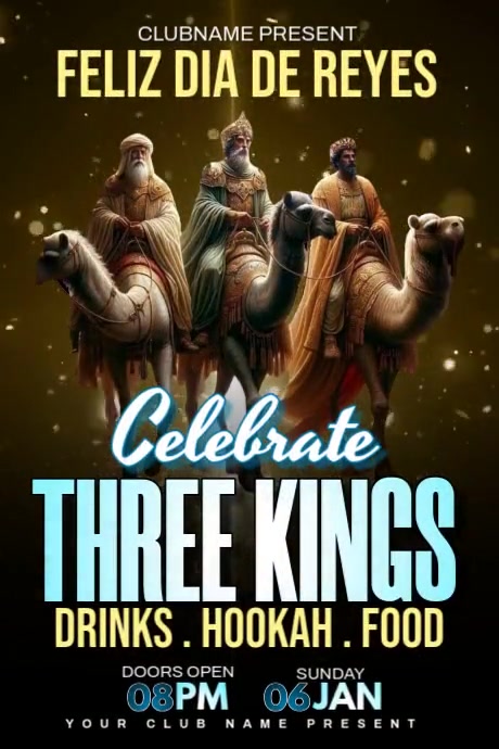 3 Kings Celebration Template | PosterMyWall