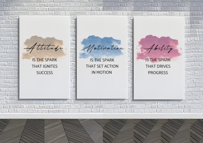 3-piece Motivational quote frame Template | PosterMyWall