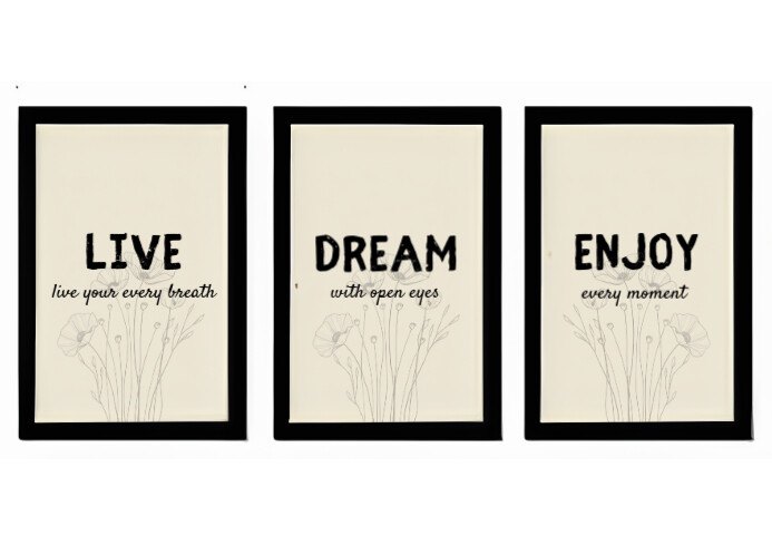 3 -pieces inspirational frame Template | PosterMyWall