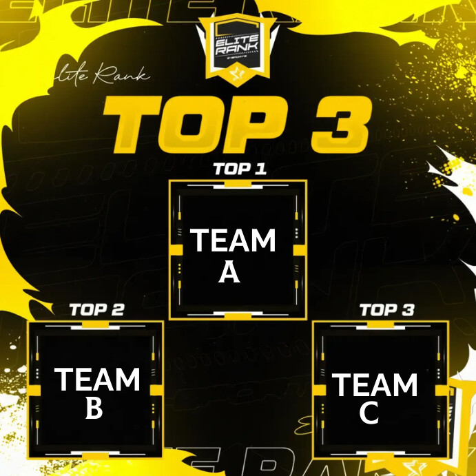 Plantilla de 3 rank soccer | PosterMyWall