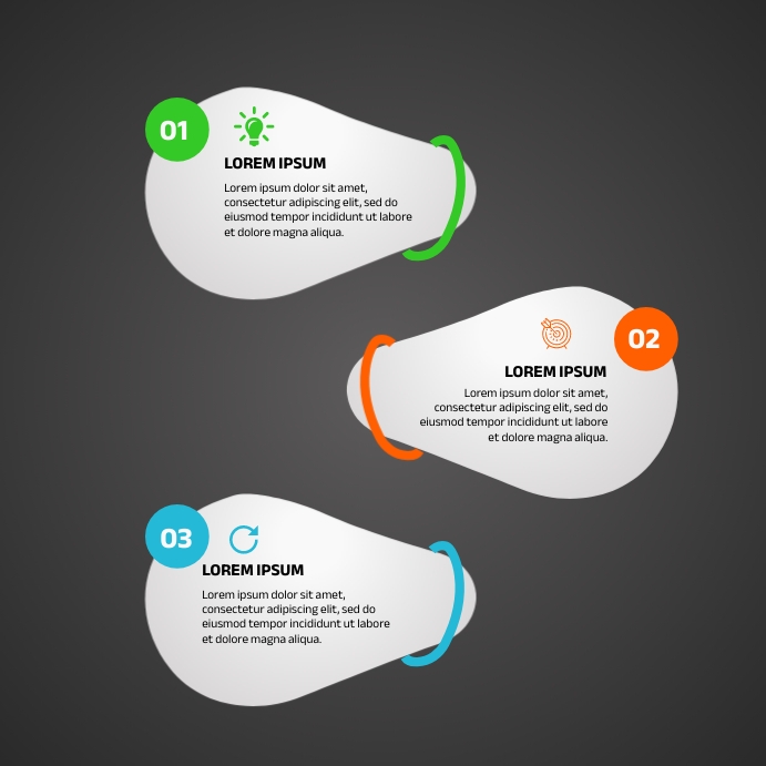Copy of 3 steps infographic template design | PosterMyWall
