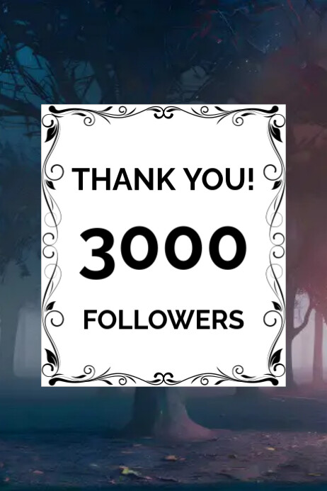 3000 Followers: Milestone Celebration Template | PosterMyWall