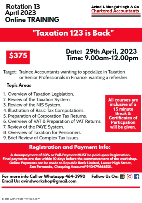 Copy of Taxation Flyer April 2023 | PosterMyWall