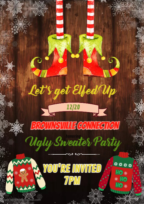 Let's get Elfed Up ugly Sweater | PosterMyWall