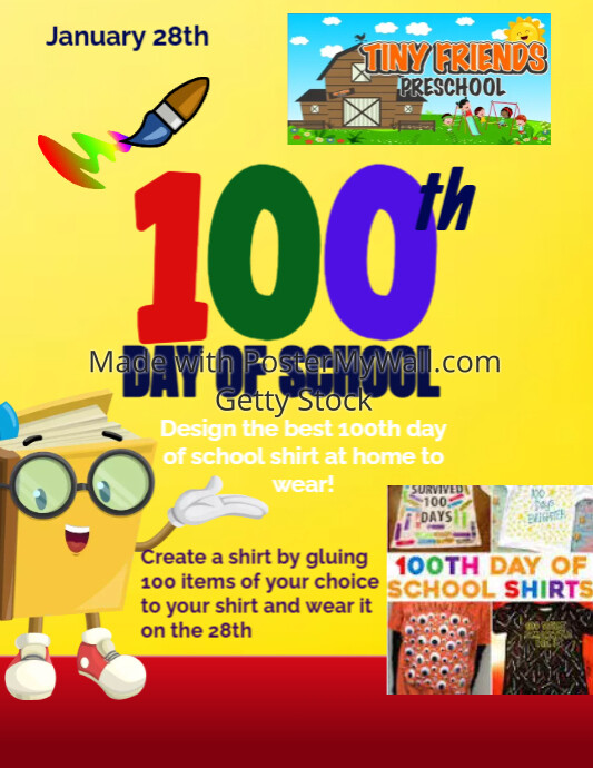 100th Day of School Party | PosterMyWall