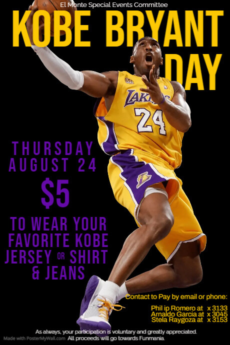 08-23-2023 Kobe Day | PosterMyWall