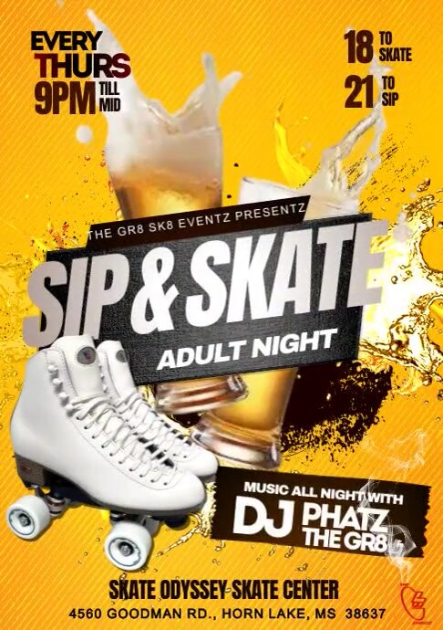 SIP & SKATE DEC 2023 | PosterMyWall