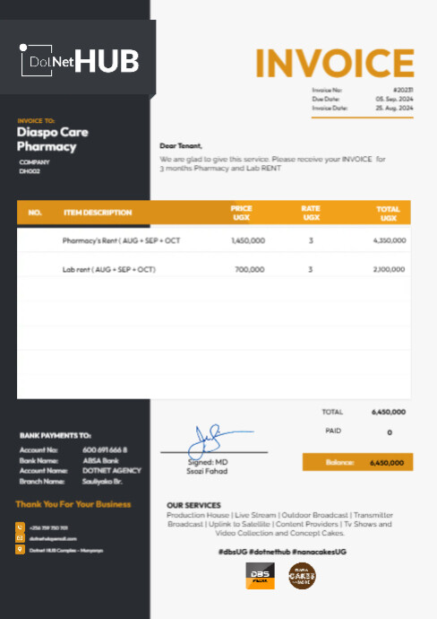 Copy of Creative Design Invoice Template (1) | PosterMyWall