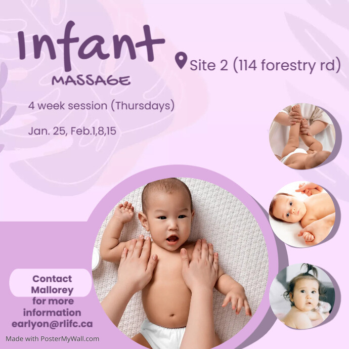 baby spa massage template | PosterMyWall
