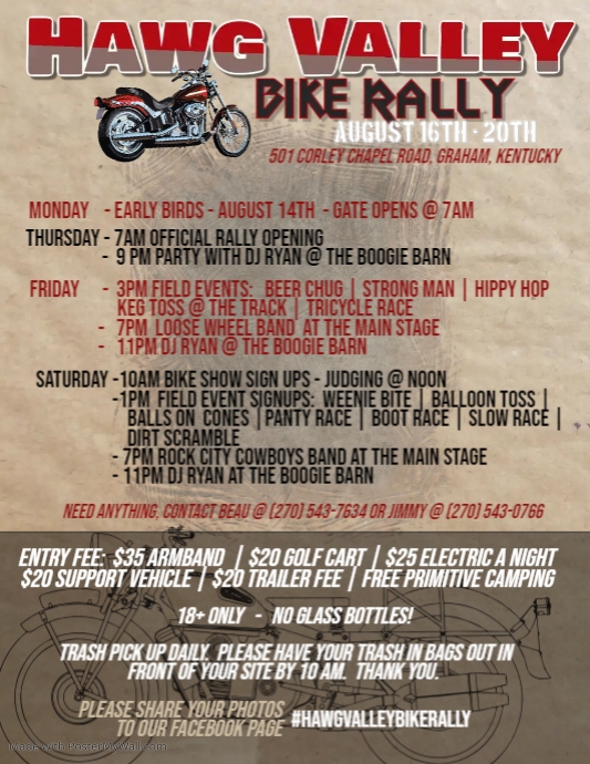 motorcycle memorial run rally flyer template | PosterMyWall