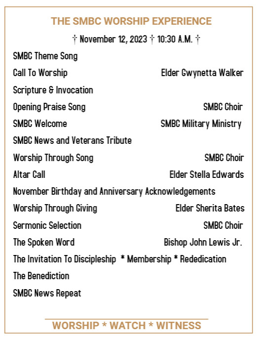 Copy of SMBC Order of Service September3, 2023 | PosterMyWall