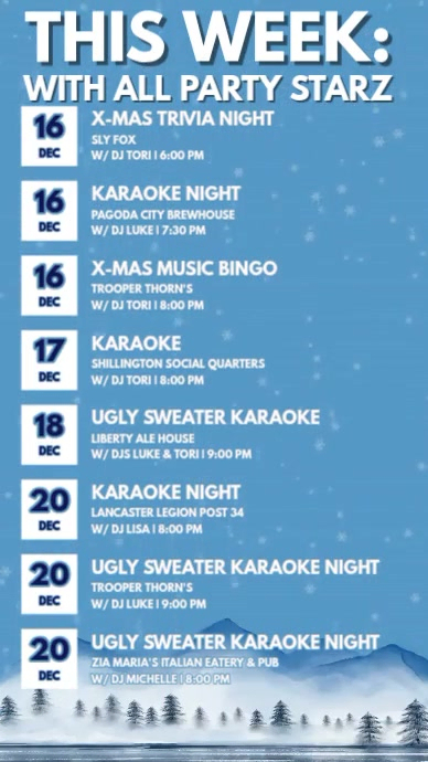 Copy of Winter Events Schedule Calendar Template | PosterMyWall