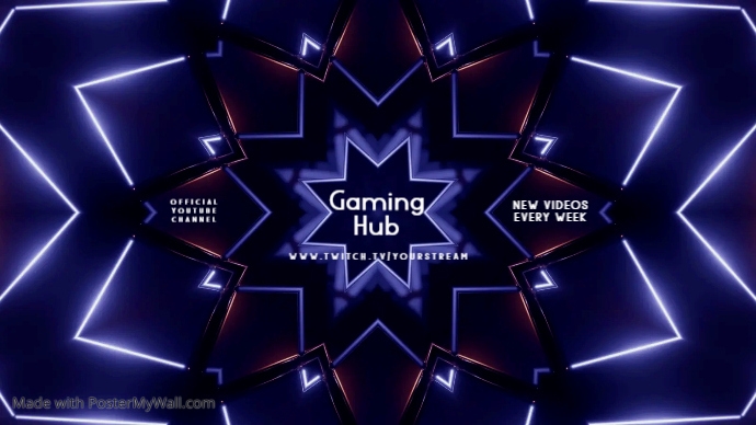 Gamer Youtube Channel Art Banner Template | PosterMyWall