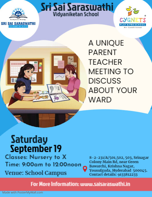 Yellow and Red Parents Day Invitation Flyer | PosterMyWall