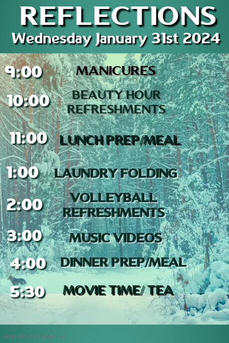 January Calendar of Events | PosterMyWall