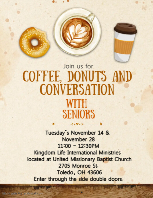 Copy of Fall Coffee with Seniors Flyers | PosterMyWall