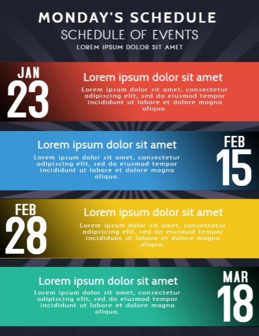 Copy of Event Schedule Flyer | PosterMyWall
