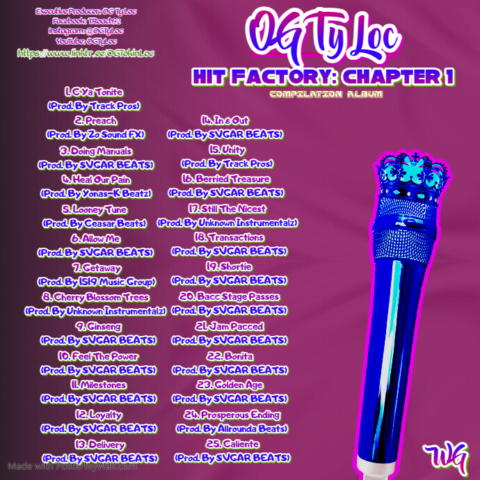 Copy of OG Ty Loc - "Hit Factory: Chapter 1" Album Bacc Cover Art ...