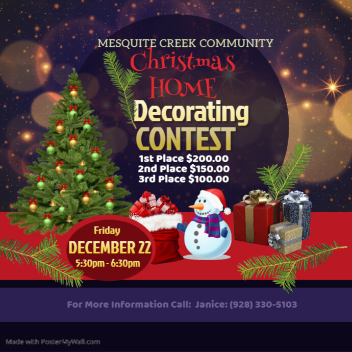 Christmas Decorating Contest Instagram Post | PosterMyWall