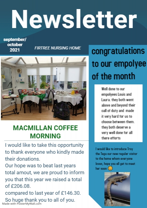 Copy of Blue and Green Company Newsletter | PosterMyWall