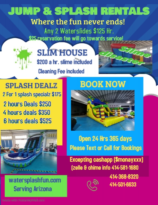 Copy of Copy of Event and Party Rental Bouncy Castle Flyer Te ...